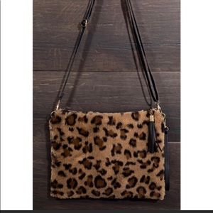 L.I.B | Bags | Leopard Print Faux Fur Purse | Poshmark